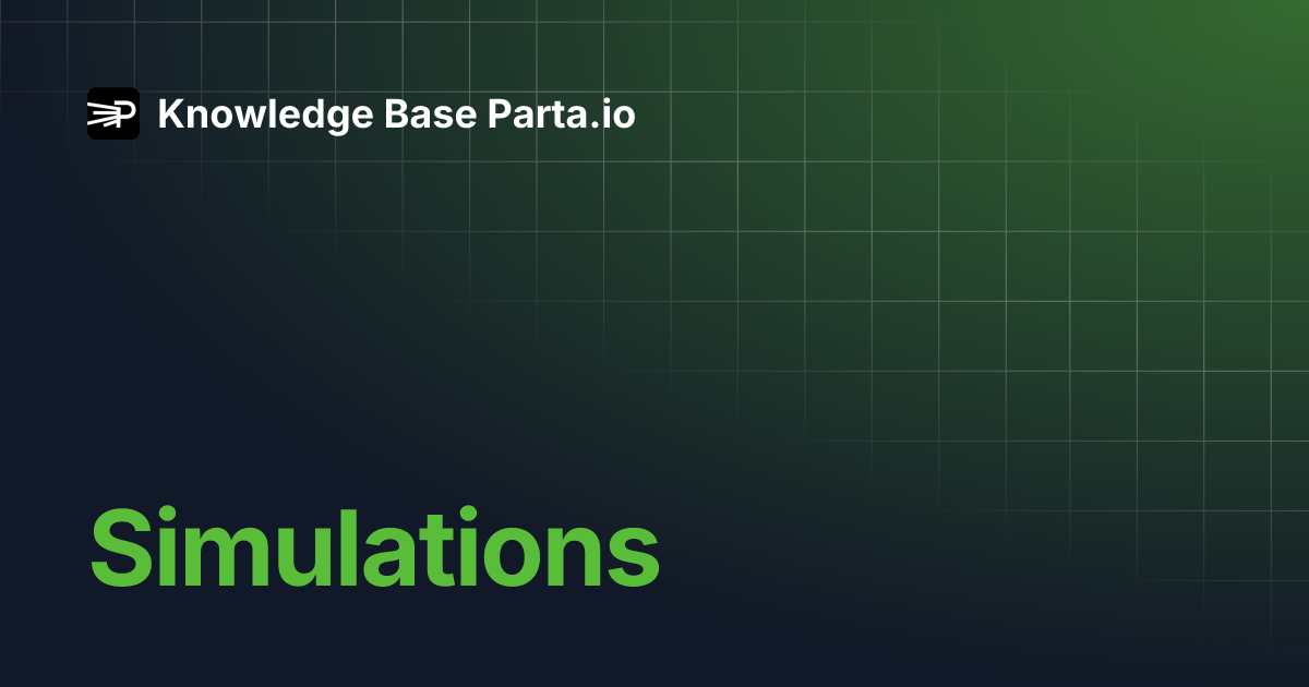 Simulations | Knowledge Base Parta.io